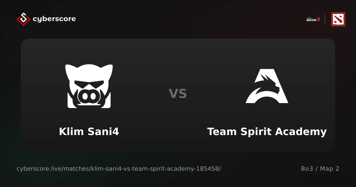 Klim Sani4 Vs Team Spirit Academy 29 08 2026 On Epl Masters Ii Play